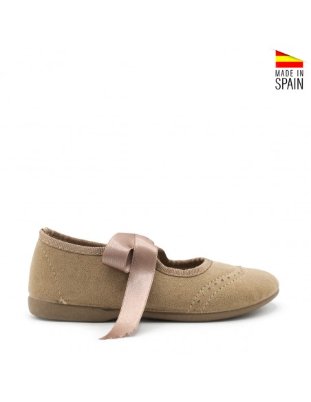 Merceditas para Niñas | Estilo Oxford Camel| Calzados Elche