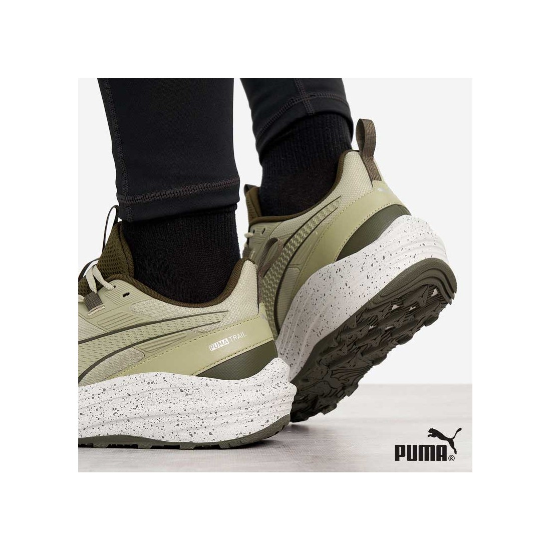 Zapatillas deportivas verdes Puma de Trail para Hombre